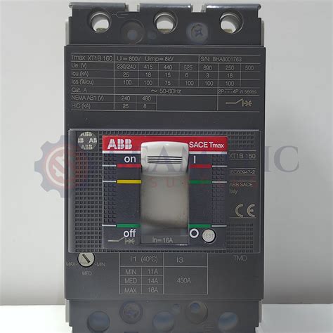 Disjoncteur Modulaire 690v Ac Abb Mccb 3p 40a Sace Tmax Xt1c 160 Ui
