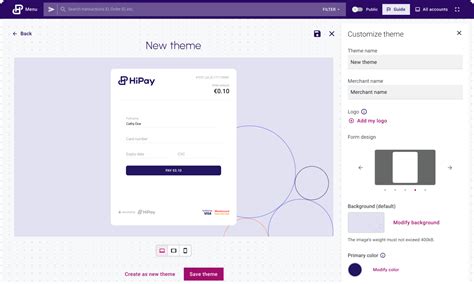 Hosted Page Customization Developer HiPay