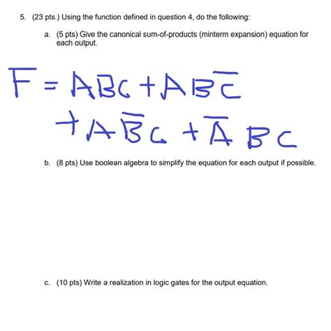 Solved Use Boolean Algebra To Simplify The Equation For Chegg Com