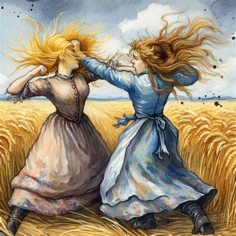 Catfight By Van Gogh In A Wheatfield 6 By Tragiccatfightfan On Deviantart