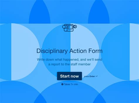 Disciplinary Action Form Typeform Template