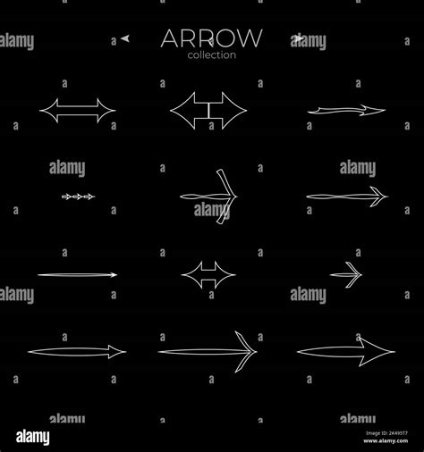 Premium Set Of Arrow Line Universal Arrow Icon Trendy Line Style For