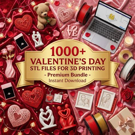 1200 Valentine Stl Bundle 3d Print Hearts Love Themed 3d Models