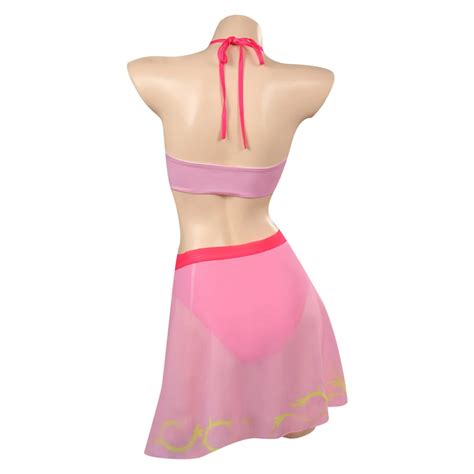Super Mario Princess Cos Peach Swimsuit Cosplay Costume
