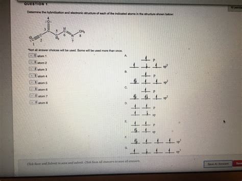 Question 1 10 Point Determine The Hybridization And