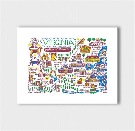 Virginia Art Print By British Travel Artist Julia Gash