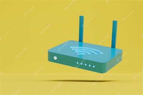 Premium Photo Router For Distributing The Wifi Signal Router With A Wifi Icon On A Yellow