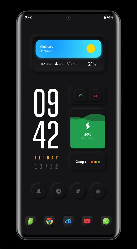 [theme] The Dark Neumorphism Theme R Androidthemes