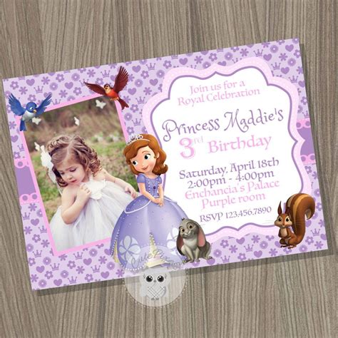 Sofía La Primera Invitación Invitación De La Princesa Sofia Princess