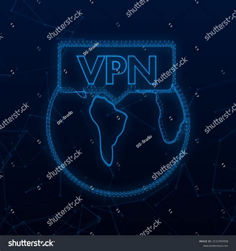 Secure Vpn Connection Concept Plexus Style Stock Vector Royalty Free 2112787058
