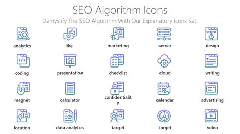 demystify the seo algorithm with our explanatory icons set