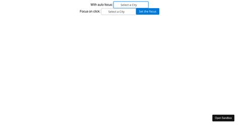 Dropdown Autofocus Codesandbox