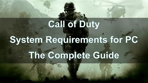 Call Of Duty System Requirements For Pc All Cod Series