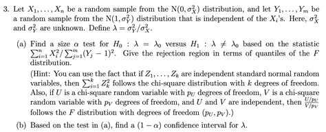 3 Let X1 Xn be a random sample from the N 0 σX2 Chegg com