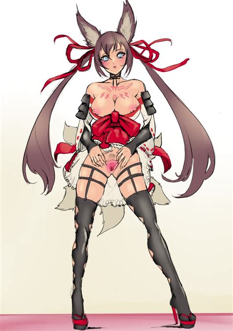 Rule 34 1girls Areolae Bare Shoulders Blue Eyes Blush Breasts Out