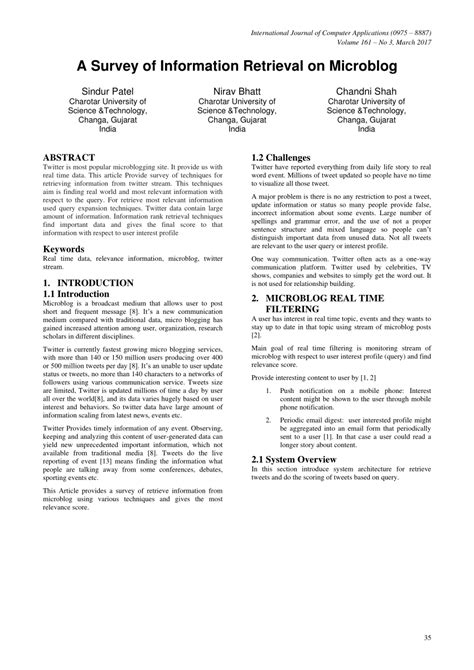 Pdf A Survey Of Information Retrieval On Microblog