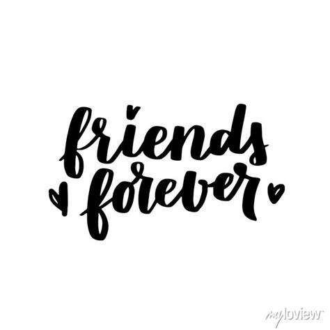 Friends Forever Vector Lettering About Friendship Day Modern • Wall