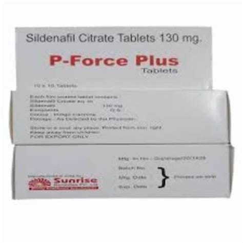 p force plus 130mg tablet at ₹ 350/stripe | Sildenafil Tablets in ...