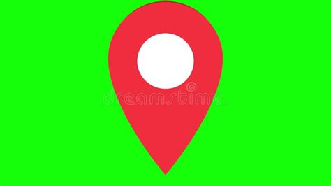 gps location pointer animation green screen gps map navigator mark