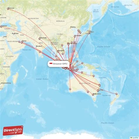 Direct Flights From Denpasar 61 Destinations Dps Indonesia