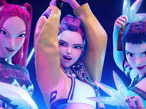 Huntr X Demon Girls Rumi S Mirom I Zoey K Pop Demon Hunters Film 4k Preuzimanje Pozadine