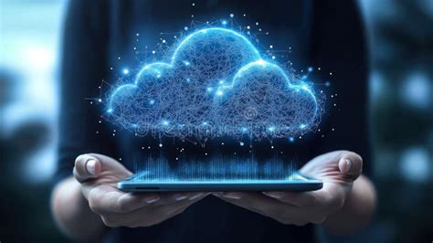 Cloud Computing Data Storage And Futuristic Network Integration Generative Ai Stock