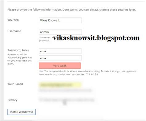 Vikas Knows It How To Install Wordpress On Cpanel In Steps Installation Tutorial