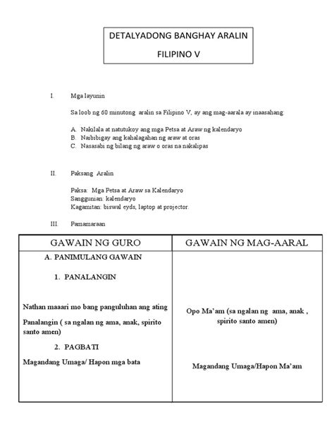 Detailed Lesson Plan Final Pdf