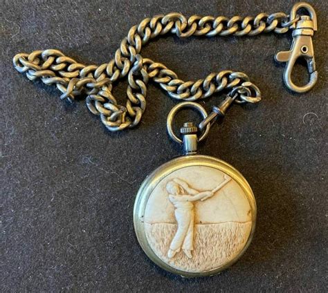 Buzzato Mens Golf Themed Pocket Watch Etsy