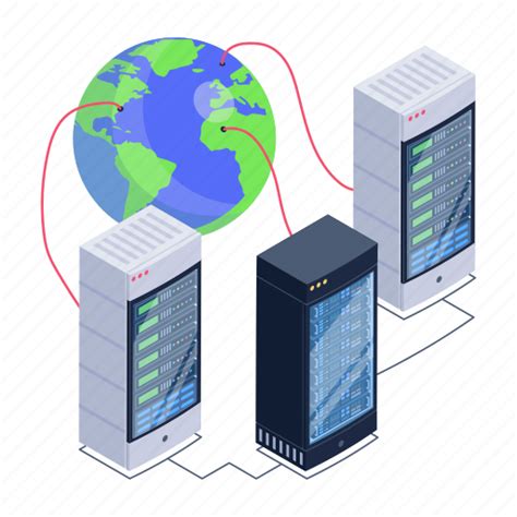 Server Network Server Room Data Bank Datacenter Network Storage Servers Icon Download On