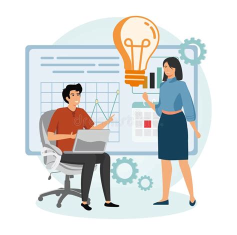 Project Initiation Concept Collaborative Team Brainstorming Ideas With Technology And Analysis