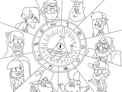Gravity Falls Coloring Pages Coloringlib