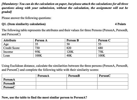 solved please answer with all calculations shown thank you