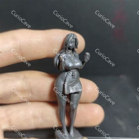 Black Brass Statue Nude Female Body Sexy Beauty Model Anime Ornaments