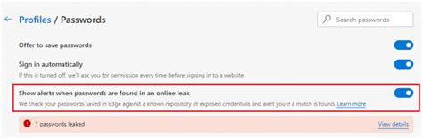 Microsoft Edge S New Password Monitor Feature Starts Rolling Out On The Canary Channel OnMSFT