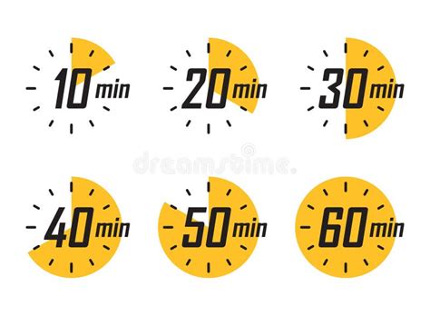 30 Minutes On Stopwatch Icon In Flat Style Clock Face Timer Vector