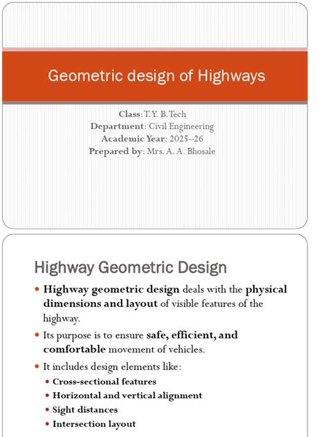 Highway Geometric Design Essentials Pdf Road Transport Infrastructure