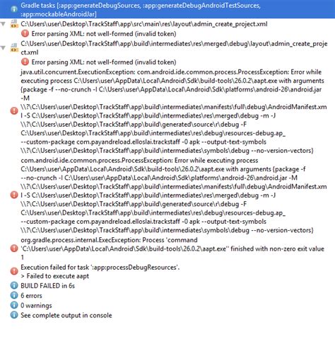 Java Error Execution Failed For Task App Mergedebugresources Stack Overflow