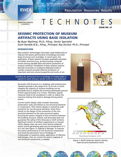 Pdf Seismic Protection Of Museum Artifacts Using Base Isolation