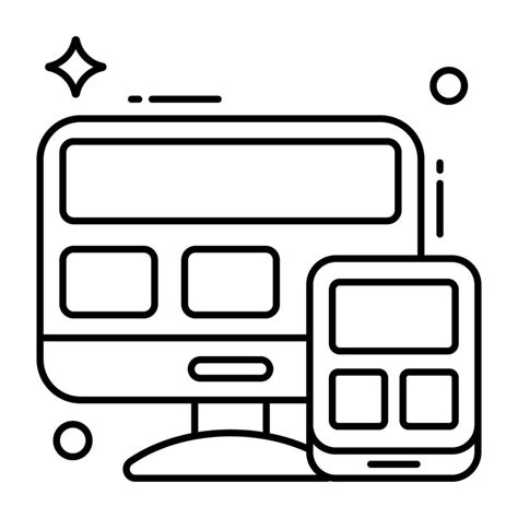 A Linear Design Icon Of Responsive Design 33312513 Vector Art At Vecteezy