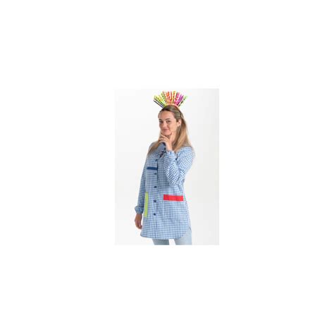 Bata Professora Azul Presilhas Rm Fardas E Uniformes