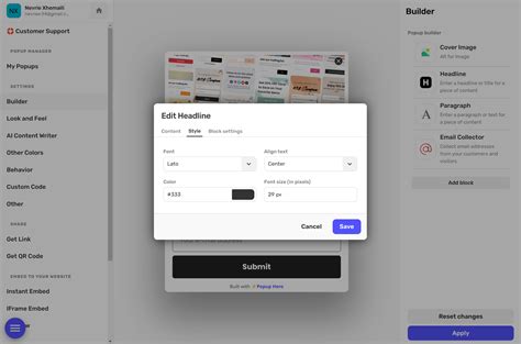 Popuphero Headline Block