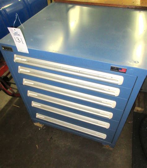 6 Drawer Vidmar Tool Storage Cabinet W Assorted Tooling