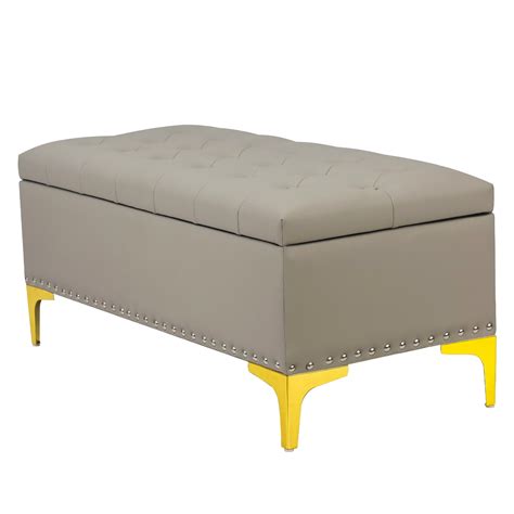Mercer41 Riniyah Faux Leather Upholstered Storage Bench And Reviews Wayfair