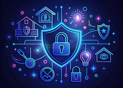 Nighttime Cybersecurity Symbols Stock Illustrations 13 Nighttime Cybersecurity Symbols Stock