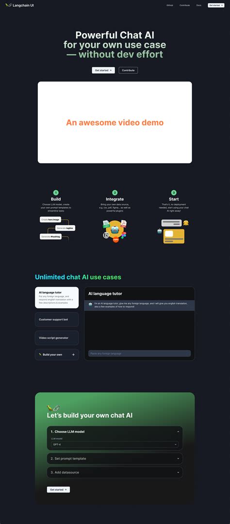 Landing Page Design Issue 21 Homanp Langchain Ui GitHub