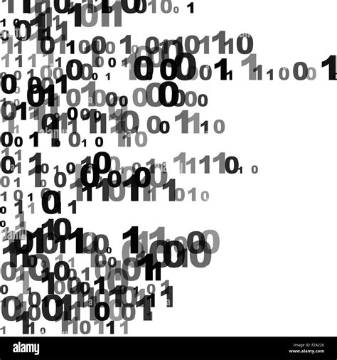 Random Binary Figures Of Number Zero And One On White Background Stock Photo Alamy