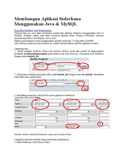 membangun aplikasi database sederhana dengan java dan mysql pdf
