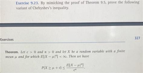 Solved Exercise By Mimicking The Proof Of Theorem Chegg Com