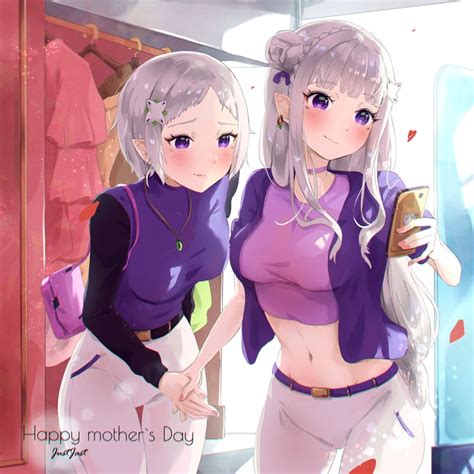 Emilia And Fortuna Re Zero Kara Hajimeru Isekai Seikatsu Drawn By Justjast Danbooru